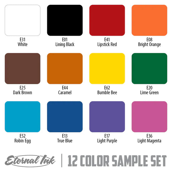 Eternal Ink 12 Color Sample Set